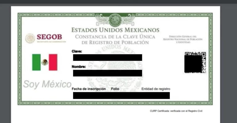 Imprimir CURP (2022) Descargar nuevo formato con bandera GRATIS